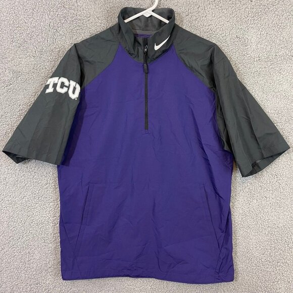 Nike | Jackets & Coats | Nike Tcu Horned Frogs Short Sleeve Windbreaker ...
